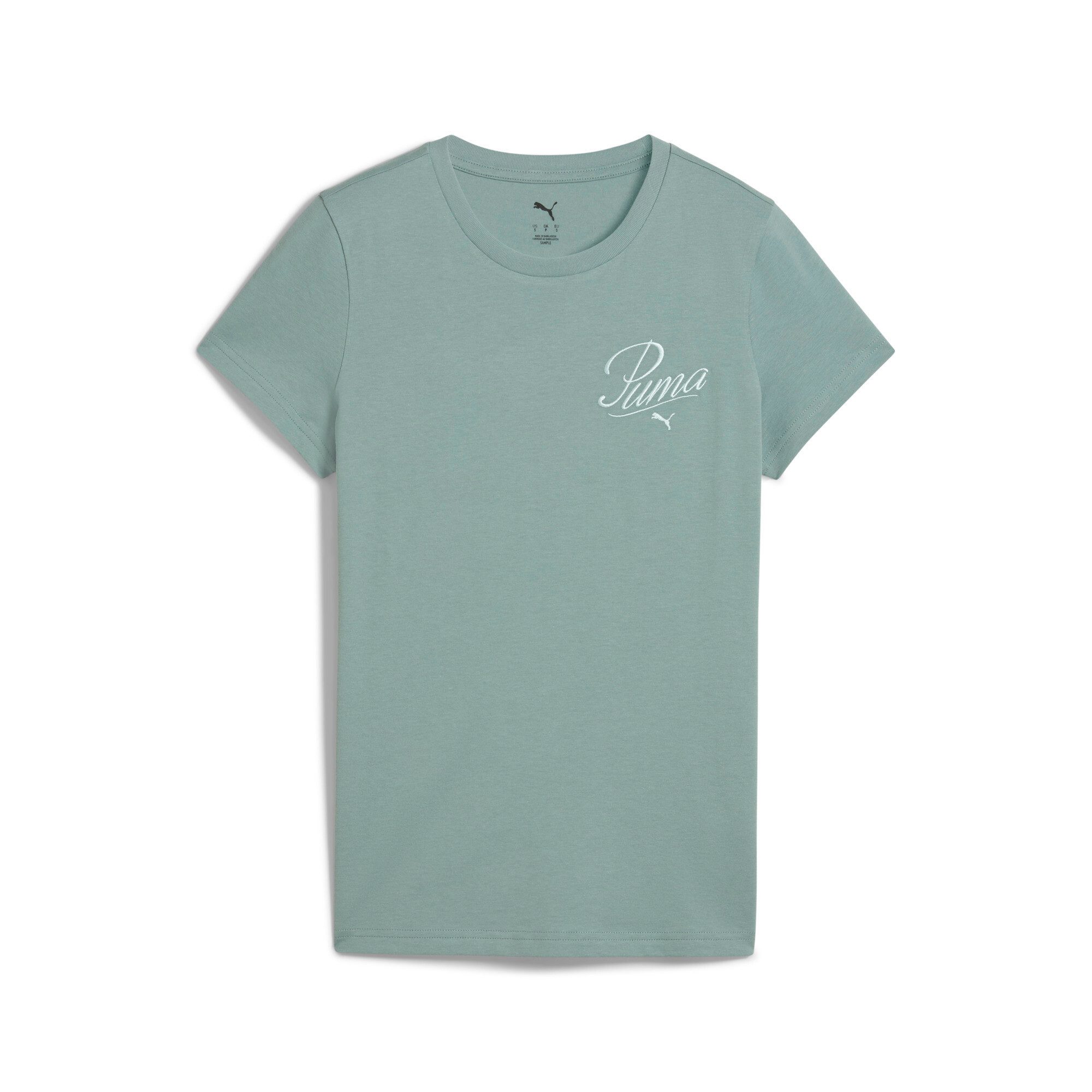 PUMA T-Shirt ESS SCRIPT TEE, Rundhalsausschnitt